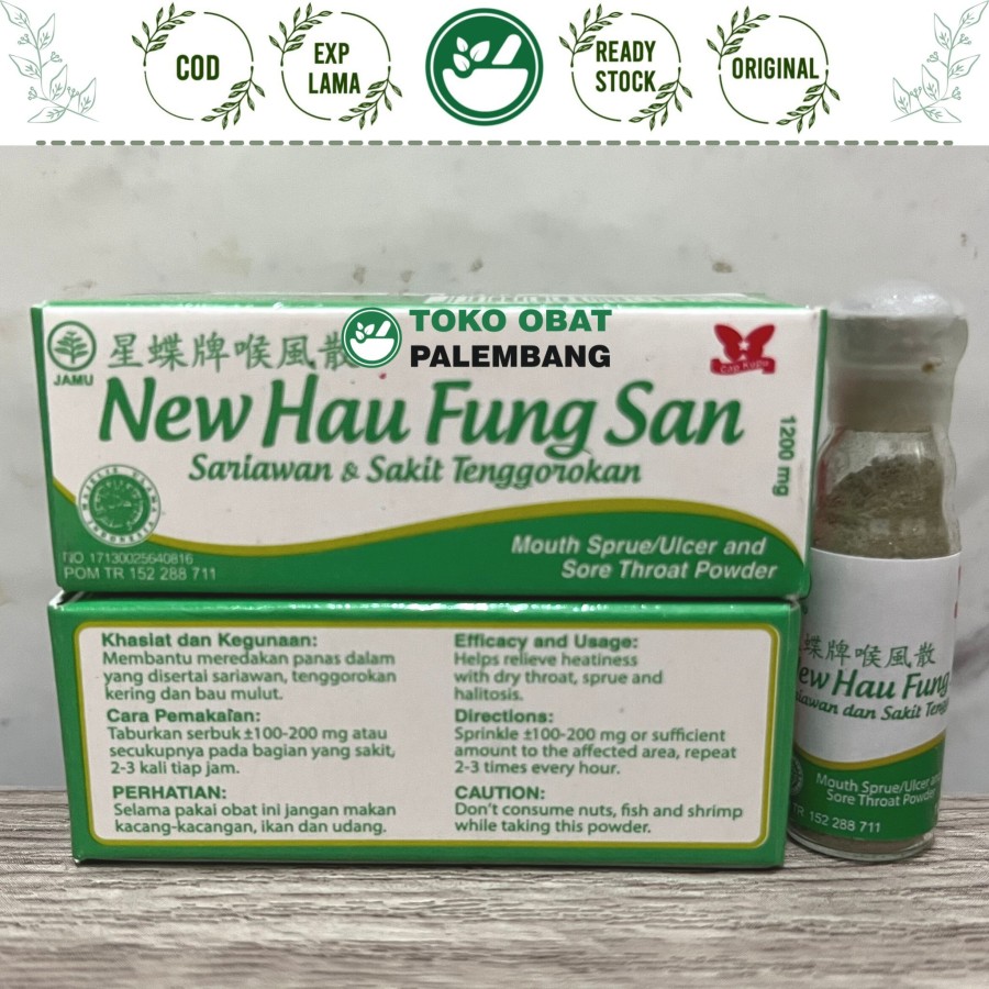 Jual New Hau Fung San Kupu Kupu 1botol Sore Throat Haufungsan Hao Fung ...