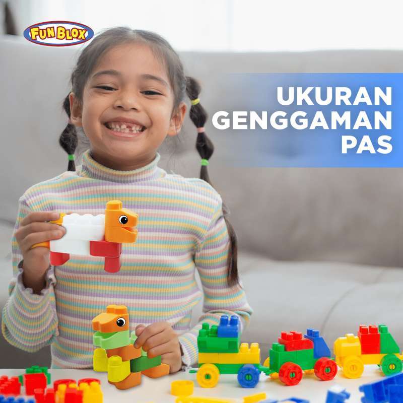 Jual Funblox Playgo Kids Blocks Mainan Susun Rakit Balok Bricks Susun Mainan Blok Bentuk Hewan ...