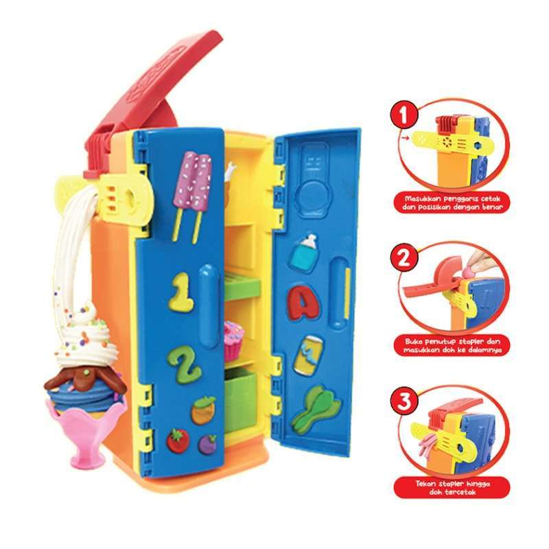 Promo Fundoh Kulkas Mainan Edukasi Anak 2 3 4 5 6 Tahun Lilin Play Doh ...