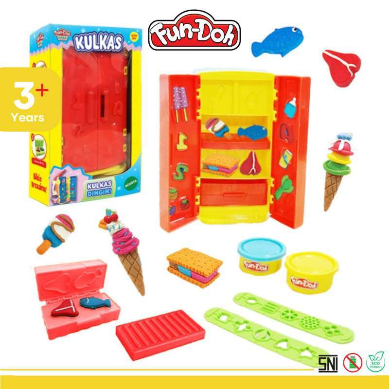 Promo Fundoh Kulkas Mainan Edukasi Anak 2 3 4 5 6 Tahun Lilin Play Doh ...
