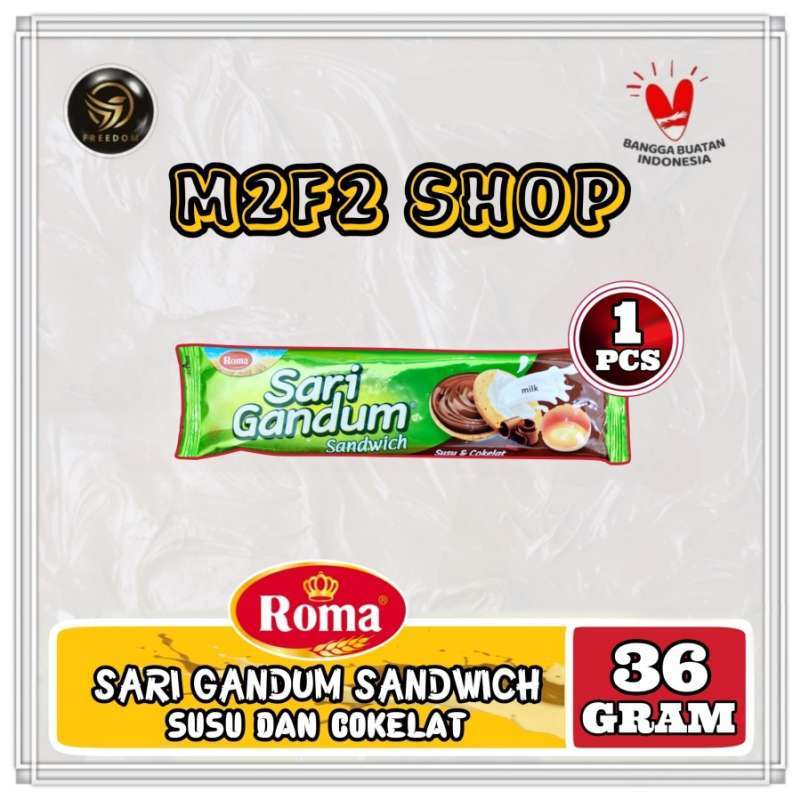 Promo Roma Biskuit Sari Gandum Sandwich Susu dan Cokelat - 36 gr ...