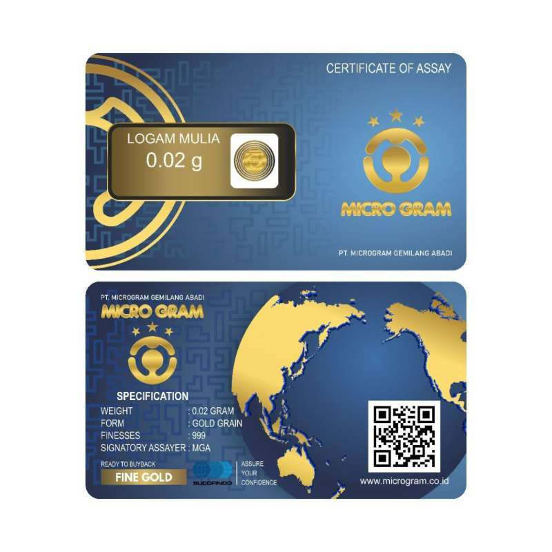 Promo Microgram 0.02 Gram Reguler Series Logam Mulia 24karat Termurah ...