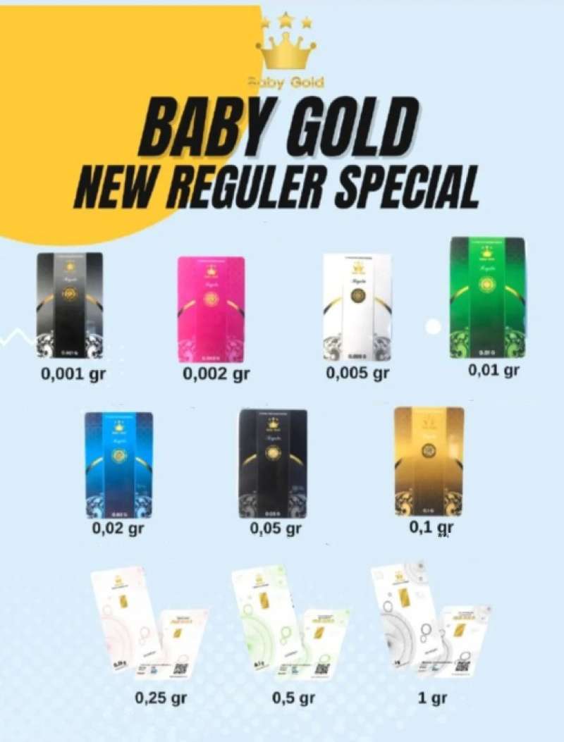 Promo Baby Gold 1 Gram Reguler Series Logam Mulia 24karat Termurah Asli ...