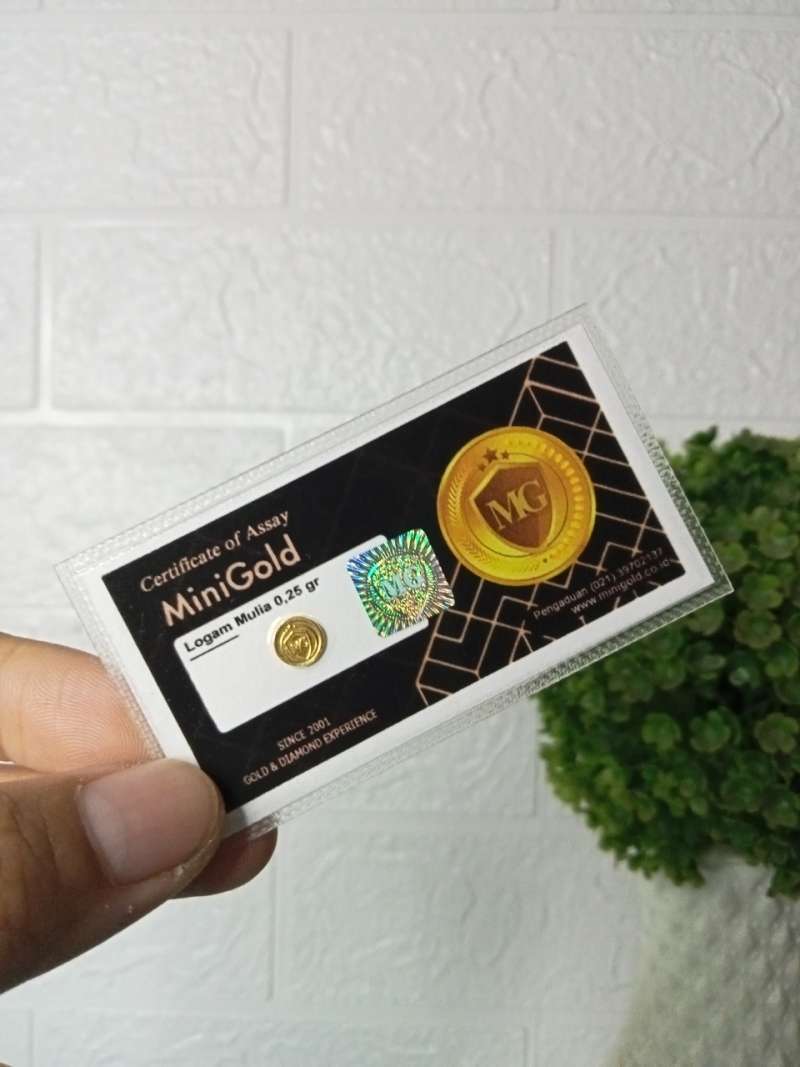 Promo Minigold 0.25 Gram Reguler White Series Logam Mulia 24karat ...