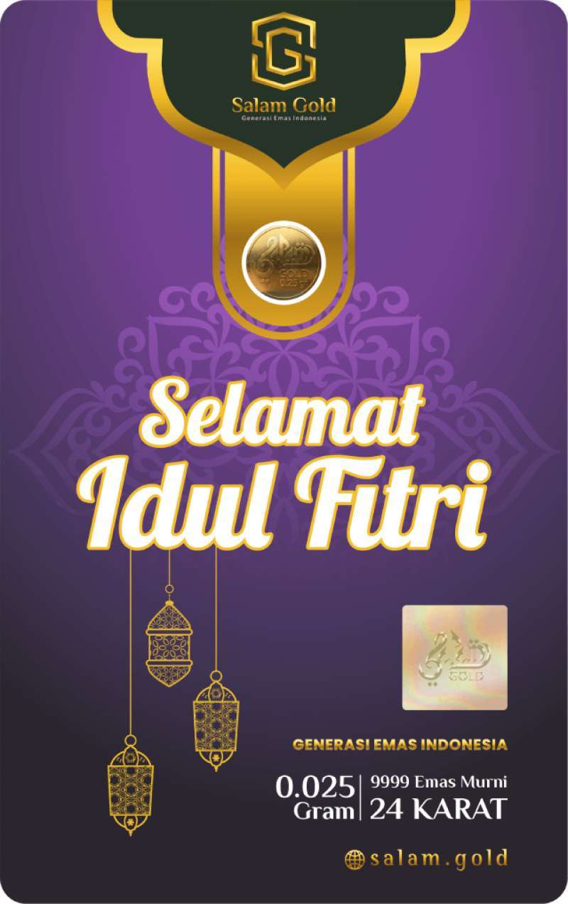 Promo Salam Gold 0,025 Gram Gift Series Selamat Idul Fitri Logam Mulia ...