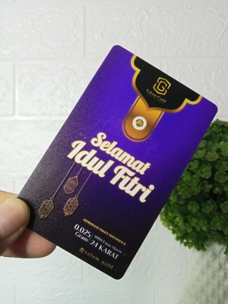 Promo Salam Gold 0,025 Gram Gift Series Selamat Idul Fitri Logam Mulia ...
