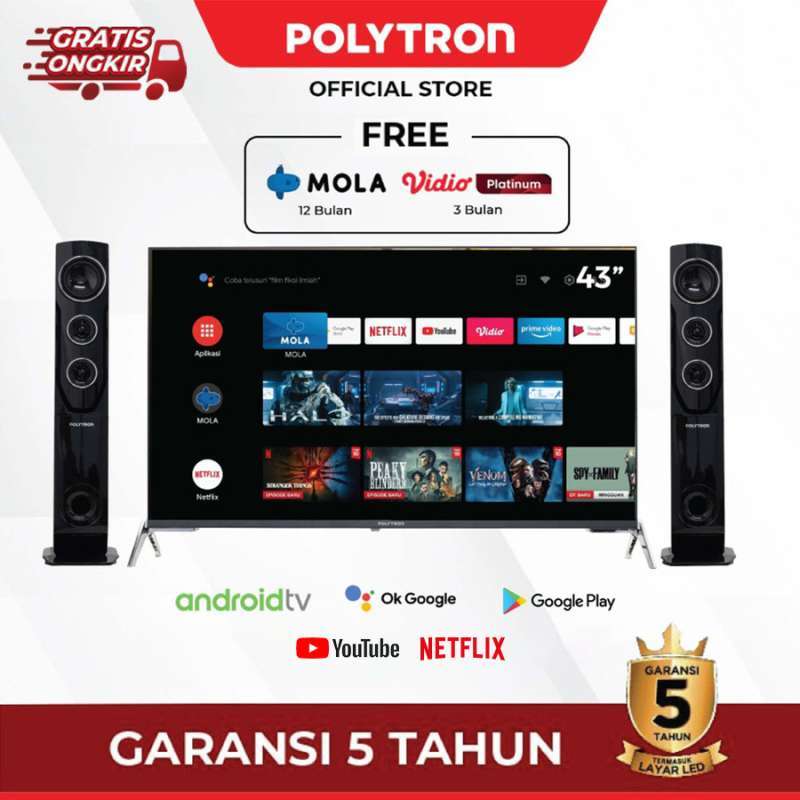 Jual Polytron Smart Cinemax Android Tv 43 Inch Pld 43tag9959 Di Seller ...