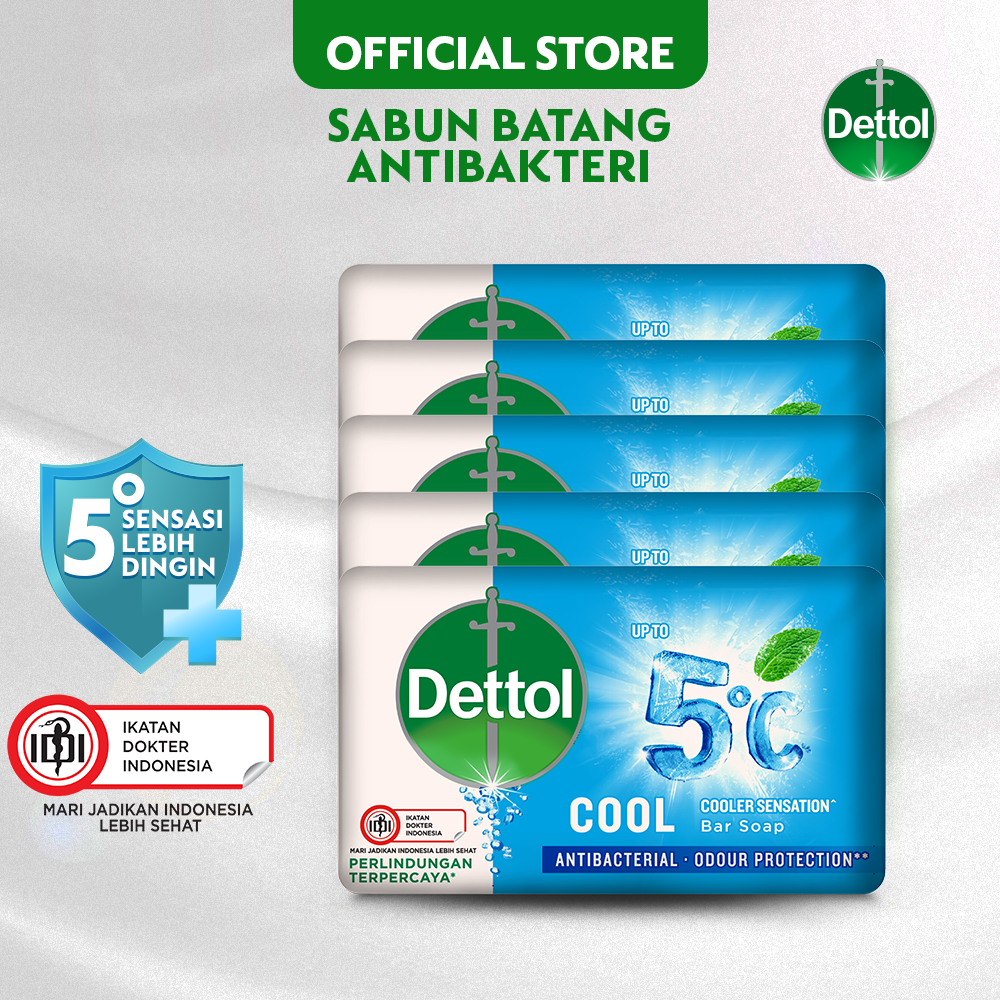 Jual Dettol Cool Anti-bakteri Sabun Mandi [100 G/5 Pcs] Di Seller ...