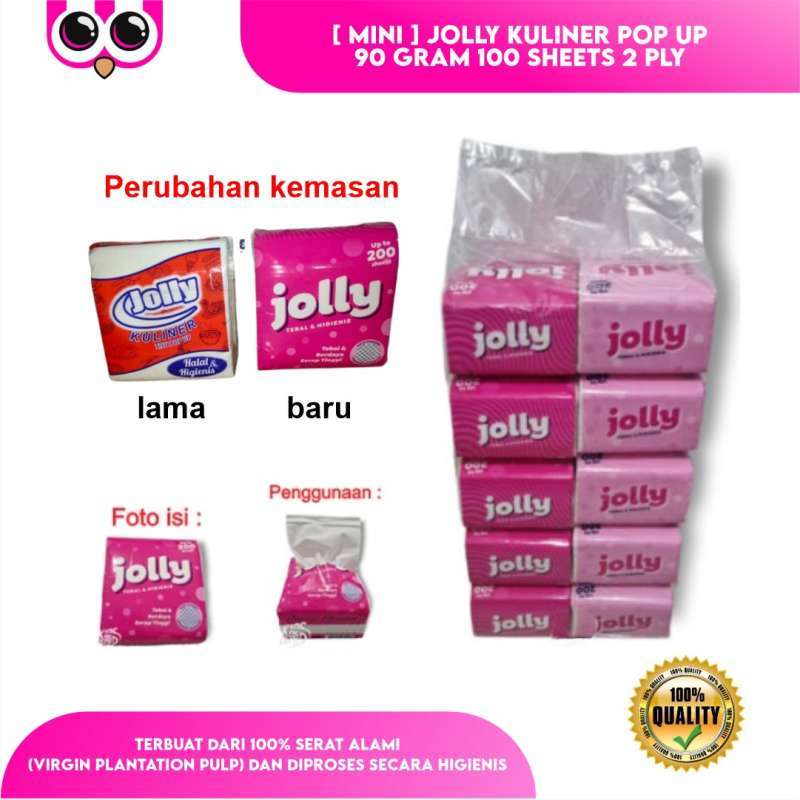 Jual [ Mini ] Jolly Kuliner Pop Up 90 Gram 100 Sheets 2 Ply / Facial ...