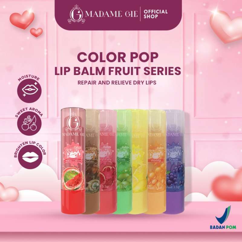 Jual [fruit Series] Madame Gie Color Pop Lip Balm Fruit Series/fruit ...