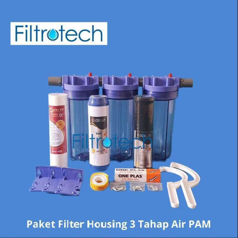 Jual Paket Filter Air 3 Tahap Ledeng, Pam 10 Inch - Paket Housing ...