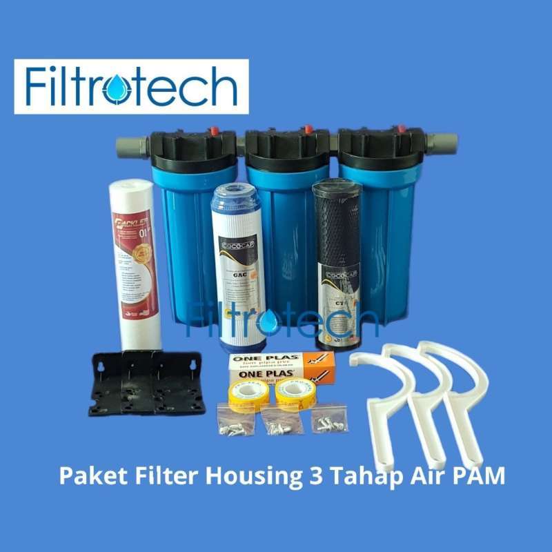 Jual Paket Filter Air 3 Tahap Ledeng, Pam 10 Inch - Paket Housing ...