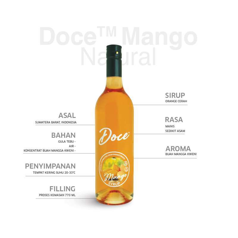 Jual Haldinfoods Doce Mango Natural Syrup Sirup Ekstrak Mangga Alami ...