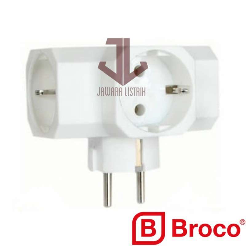 Jual Broco Steker T Arde New Gee 13830 Colokan Paralel Listrik Putih Di ...