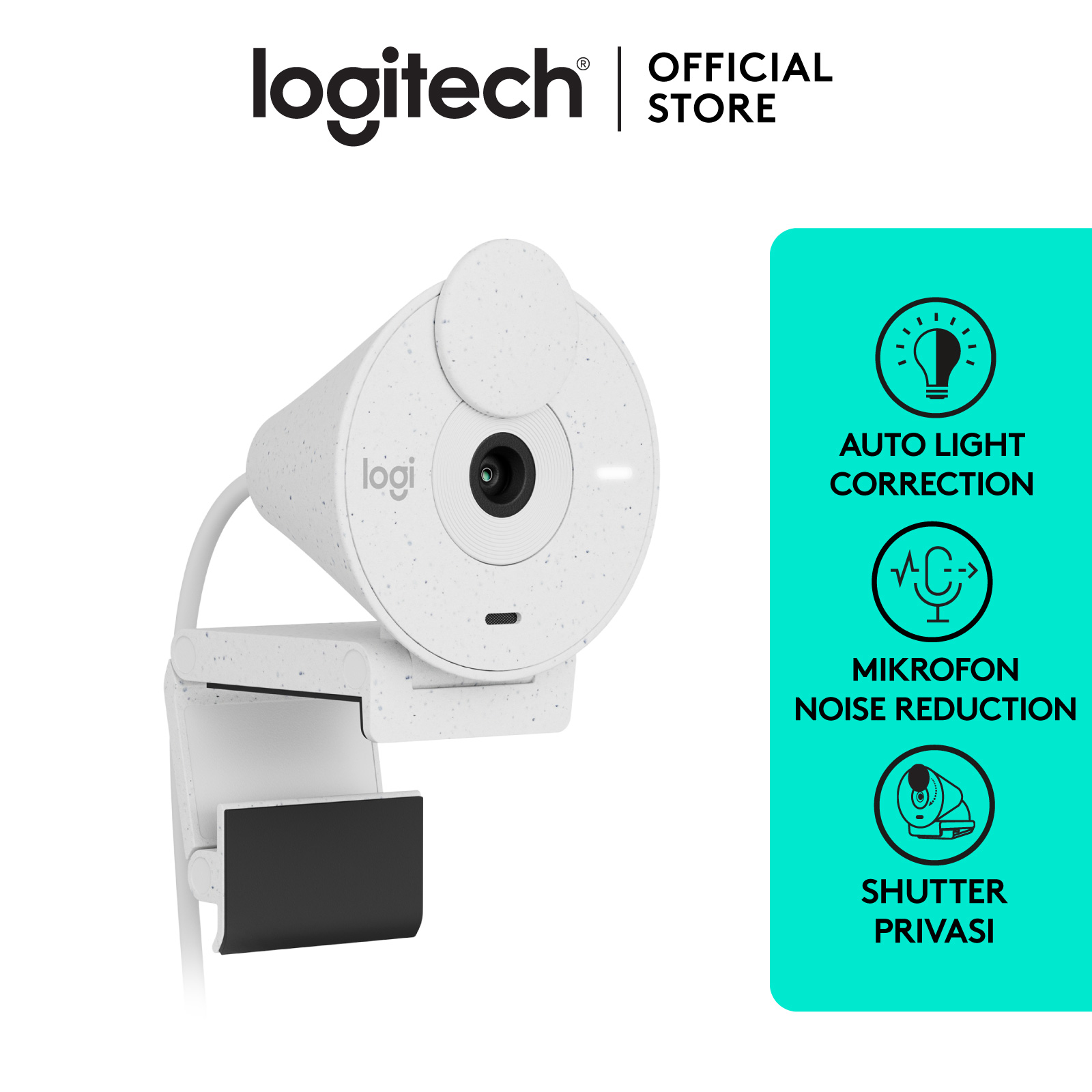 Promo Logitech Brio 300 1080p Webcam Full Hd With Auto Light Correction ...