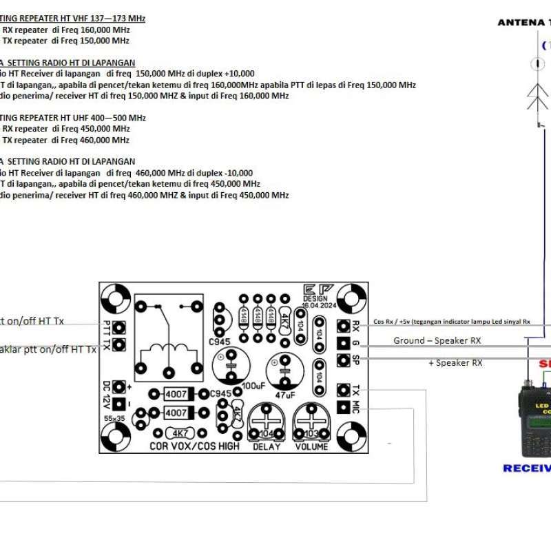 Jual Kit Cor Rpu Vox Repeater Sensor Out Speaker Radio Rx Ht Di Seller ...