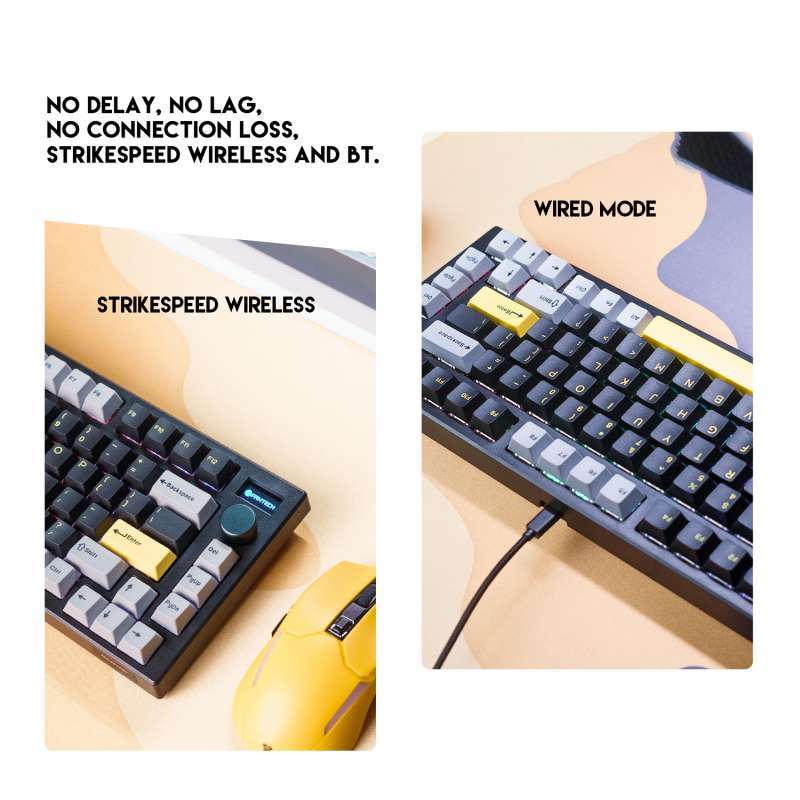 Promo Fantech Maxfit81 Wireless 75% Mechanical Keyboard Gaming Barebone ...