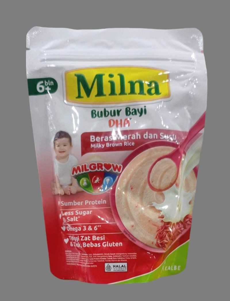 Jual Milna Bubur Bayidha Milgrow 6+ Beras Merah, 120gr Di Seller ...