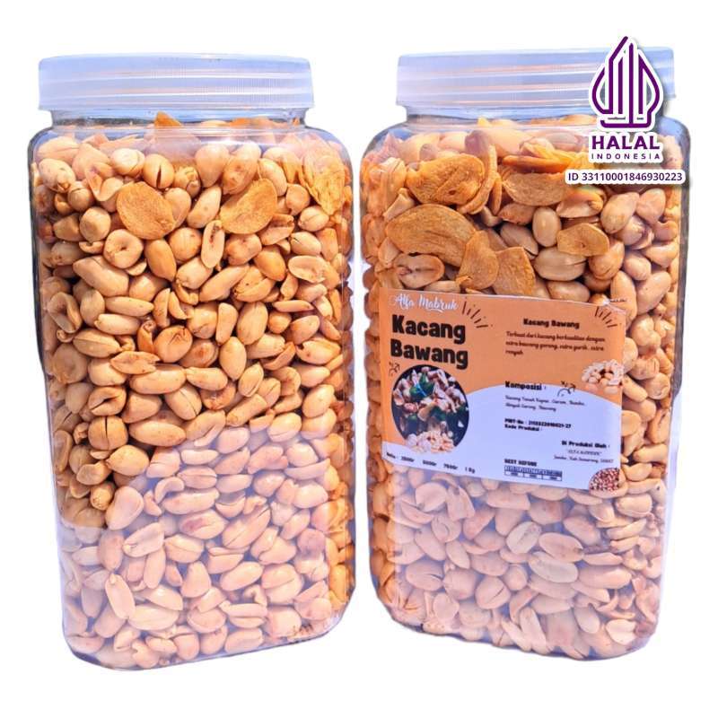 Jual Kacang Bawang 1kg Empuk Gurih Enak Extra Bawang Goreng - 1kg ...