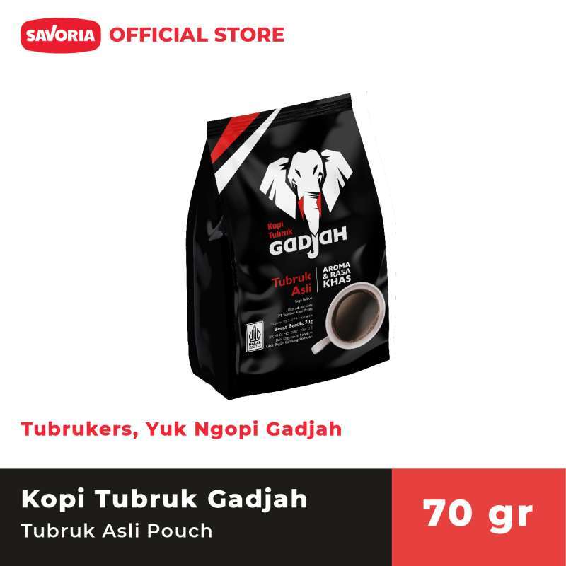 Promo SMG/JOG/SOLO - Kopi Tubruk Gadjah Asli Pouch 70 g - Bubuk Kopi Hitam 70g Diskon 10% di ...