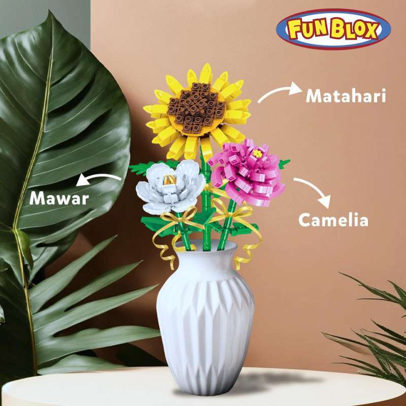 Promo Playgo Bunga - Block Mainan Susun Bricks Flower Rakitan Balok ...