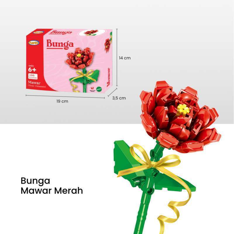 Promo Playgo Bunga - Block Mainan Susun Bricks Flower Rakitan Balok ...