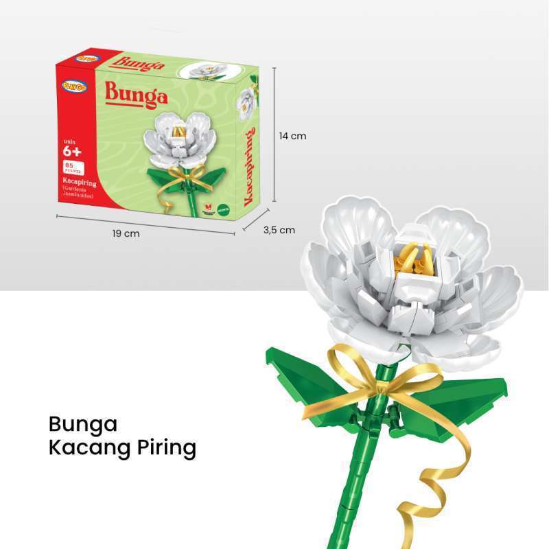 Promo Playgo Bunga - Block Mainan Susun Bricks Flower Rakitan Balok ...