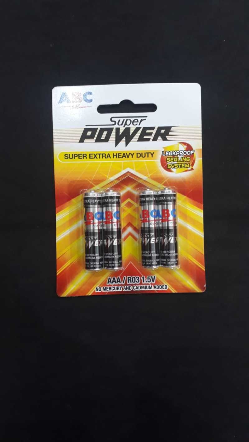 Jual BATERAI ABC A3 1.5V ISI 4 SUPER POWER SUPER EXTRA HEAVY DUTY di ...