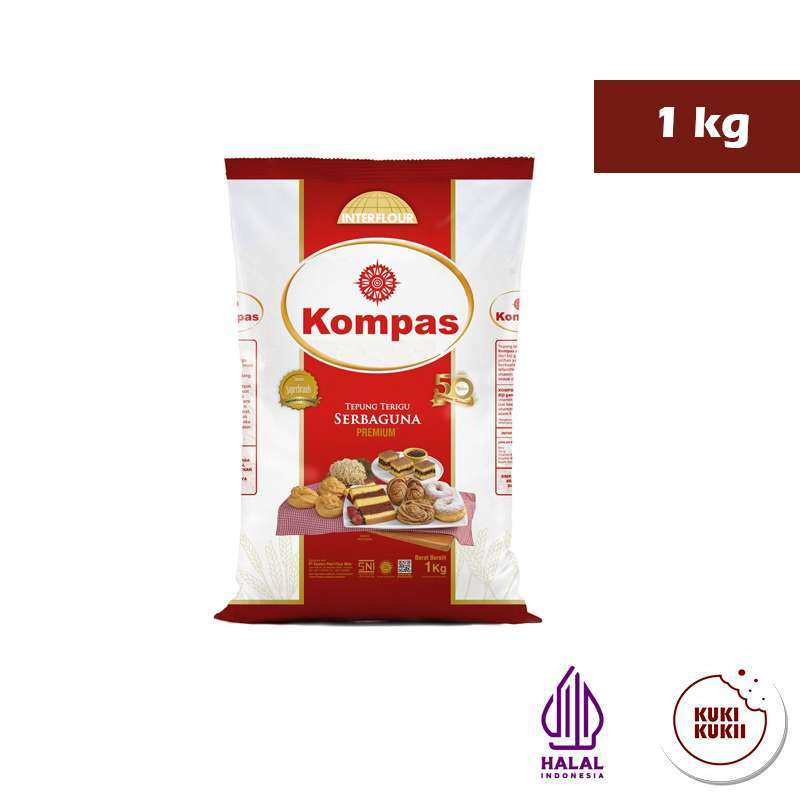 Promo TERIGU KOMPAS TEPUNG TERIGU MURAH 1KG 1 KG Diskon 37% di Seller ...