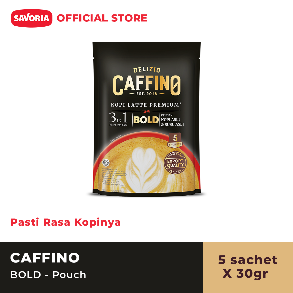 Promo Surabaya - Caffino Bold Pouch - Bubuk Kopi Instan 5 Sachet X 30g ...