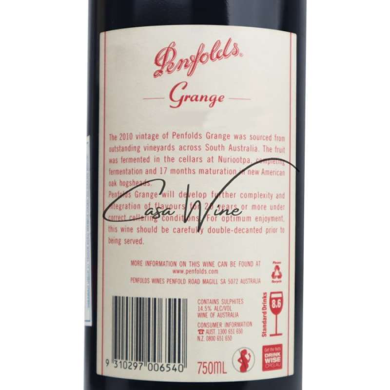 Jual Penfolds Grange Bin 95 Red Wine Di Seller Casa Wine Official Store ...