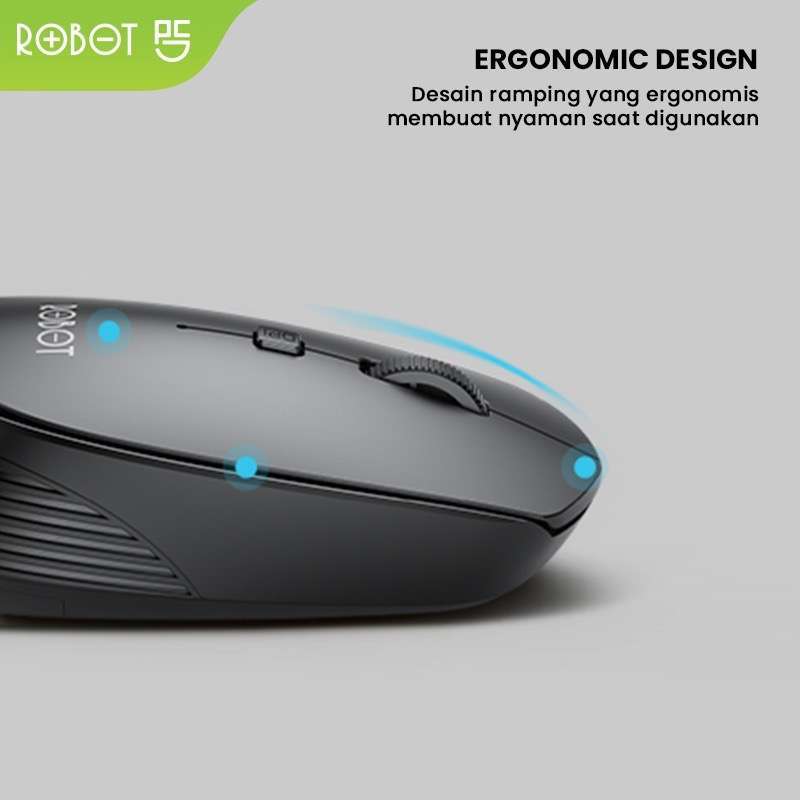 Promo Robot Km3100 Paket Keyboard Mouse Wireless Set Mini 1600 Dpi ...