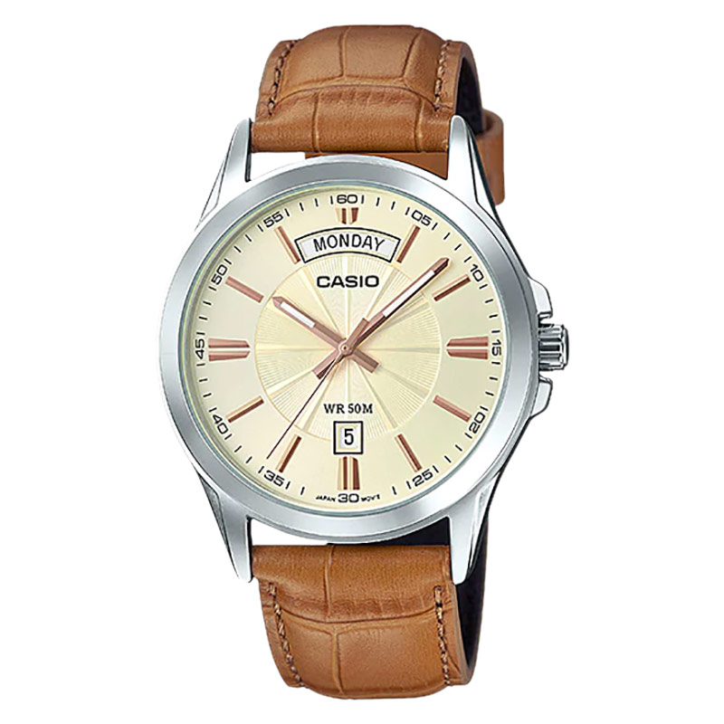 Jual Jam Tangan Pria Casio General Mtp-1381l-9avdf Enticer Men Beige ...