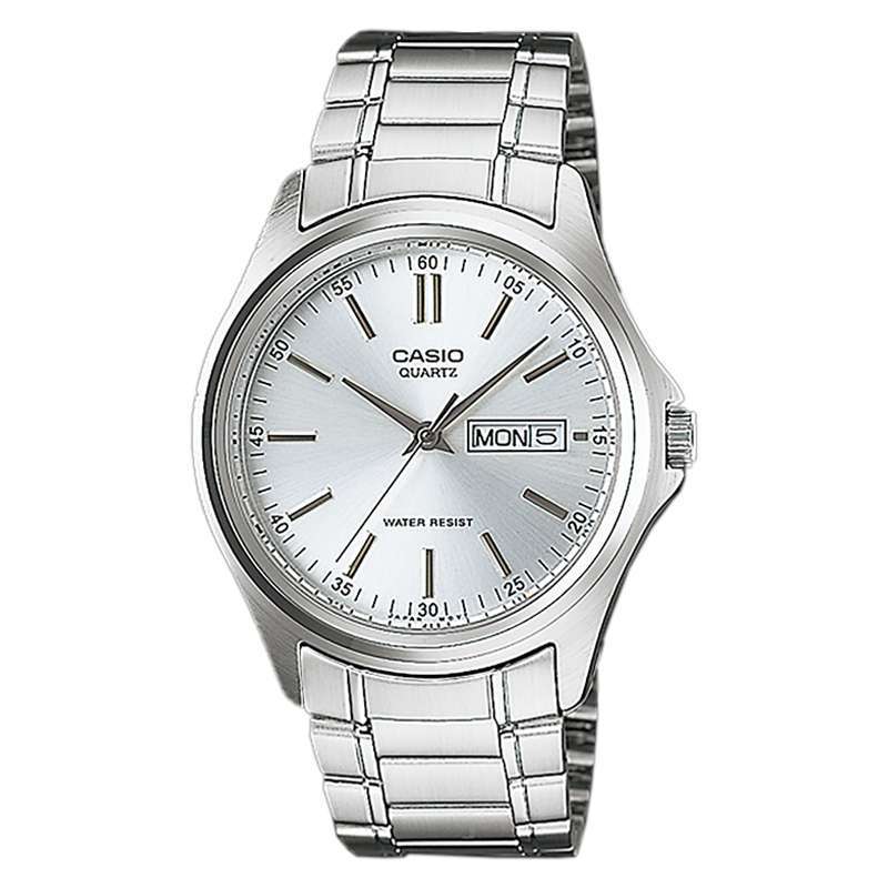 Promo Jam Tangan Pria Casio General MTP-1239D-7ADF Silver Dial Stainless Steel Band Diskon 43% ...