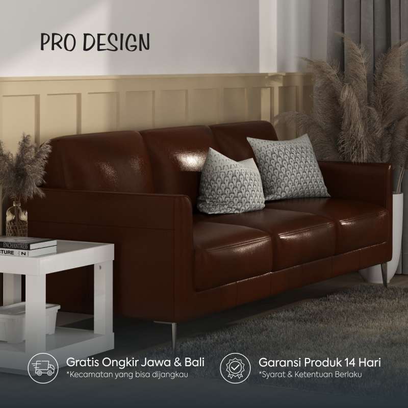 Promo Pro Design Nexus Sofa 3 Dudukan Leather Diskon 22% di Seller Pro ...