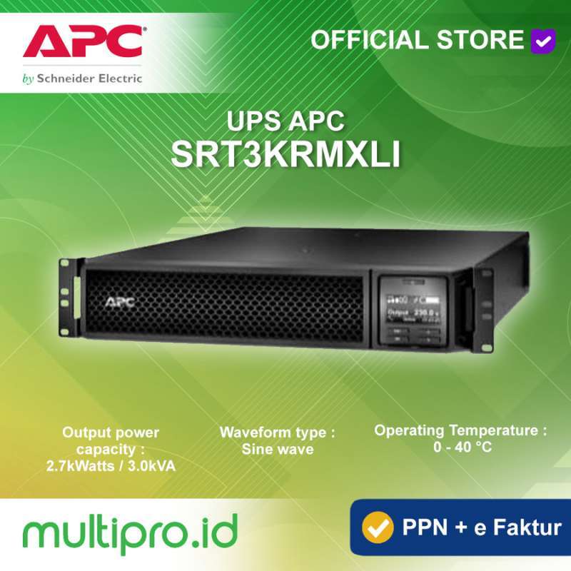 Jual Apc Ups Srt3000rmxli Srt3krmxli Smart Online Rackmount 3000va ...