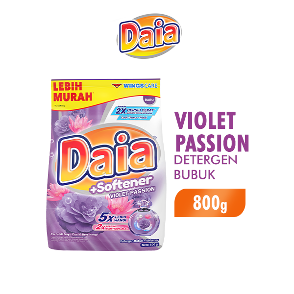 Promo Daia Detergen Bubuk Violet 800 G Diskon 18% Di Seller Wings ...