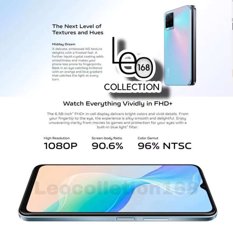 Promo Hp Vivo Y33s Ram 6/128gb 16mp Depan 50mp Kamera Belakang Layar 6. ...