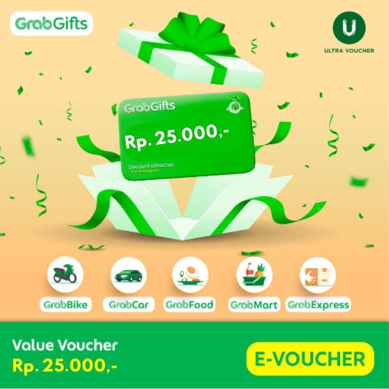 Promo Voucher Digital Grabgifts Rp. 25.000 - Voucher Value Diskon 6% Di ...