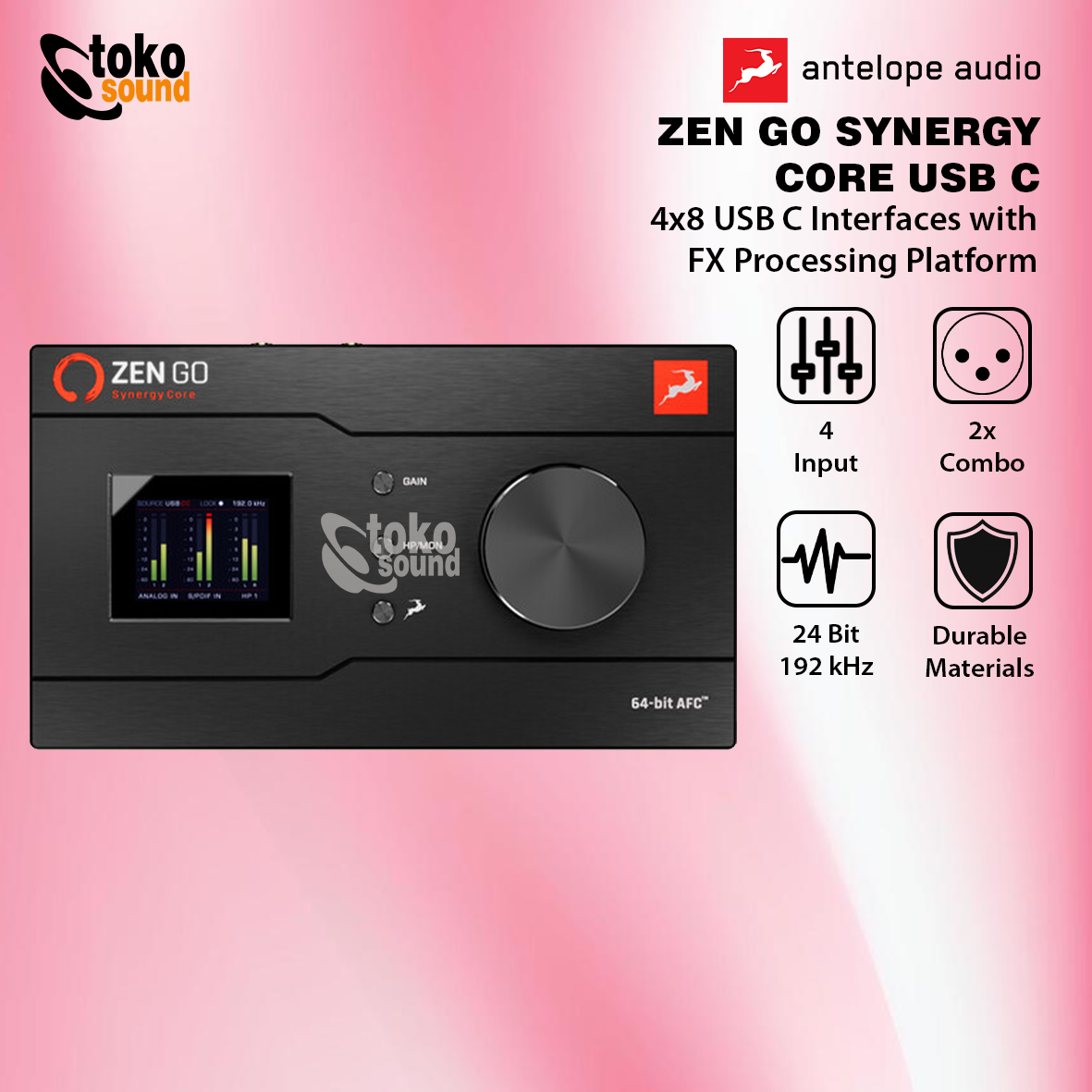 Jual Antelope Zen Go Synergy Core Usb C Desktop 4x8 Audio Interface Di ...