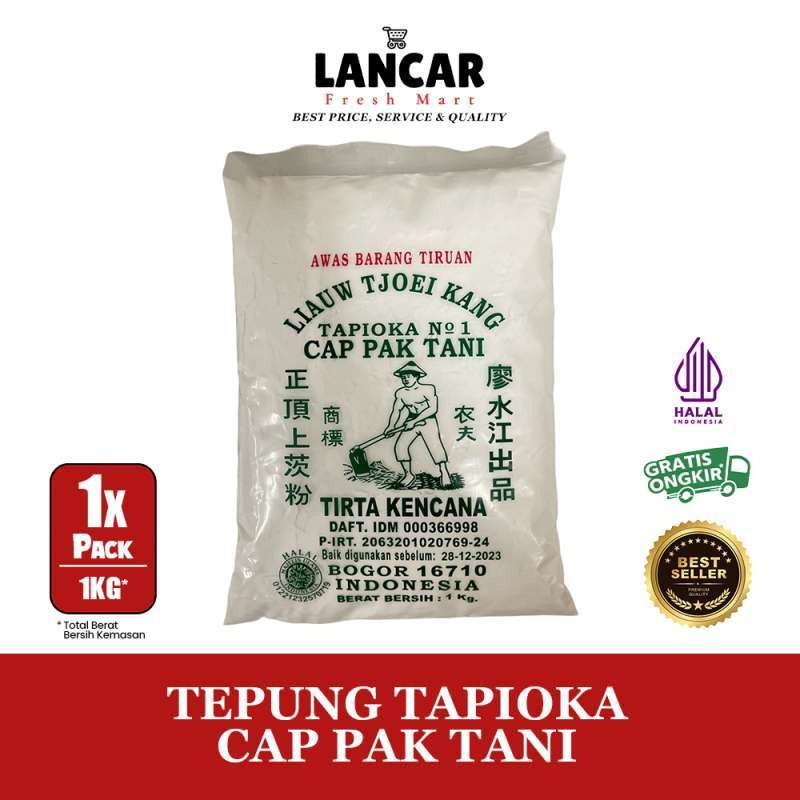 Jual Tepung Tapioka Cap Pak Tani 1kg / Tepung Sagu Cap Pak Tani 1kg No ...