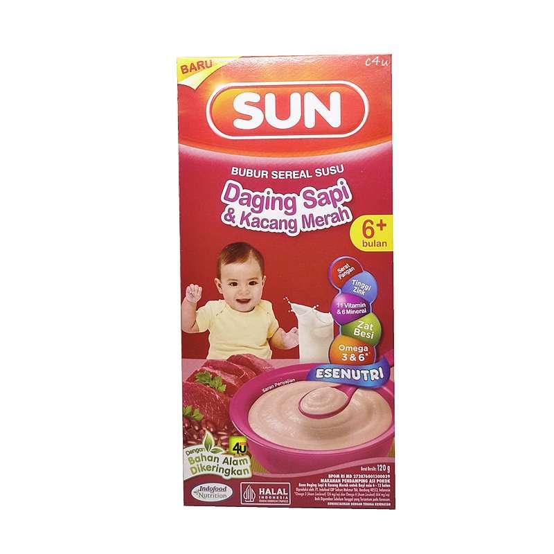 Promo SUN Bubur Susu Sereal - Kemasan BOX 120g - SAPI KC MERAH Diskon ...