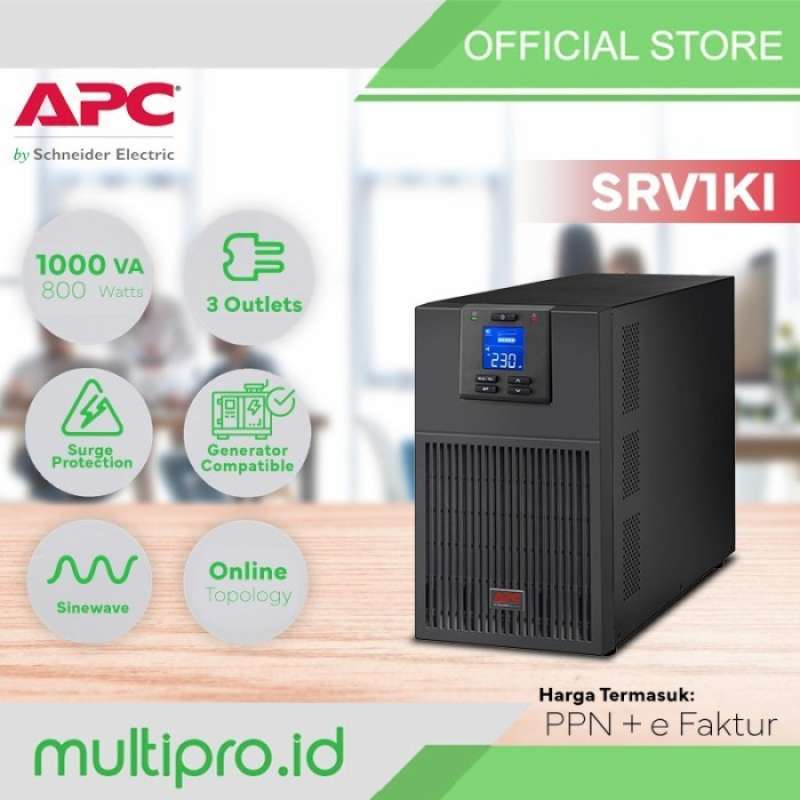 Promo Ups Apc Srv1ki Easy Ups Smart Online 1000va 800watt Ups Apc Diskon 18% Di Seller Multipro ...