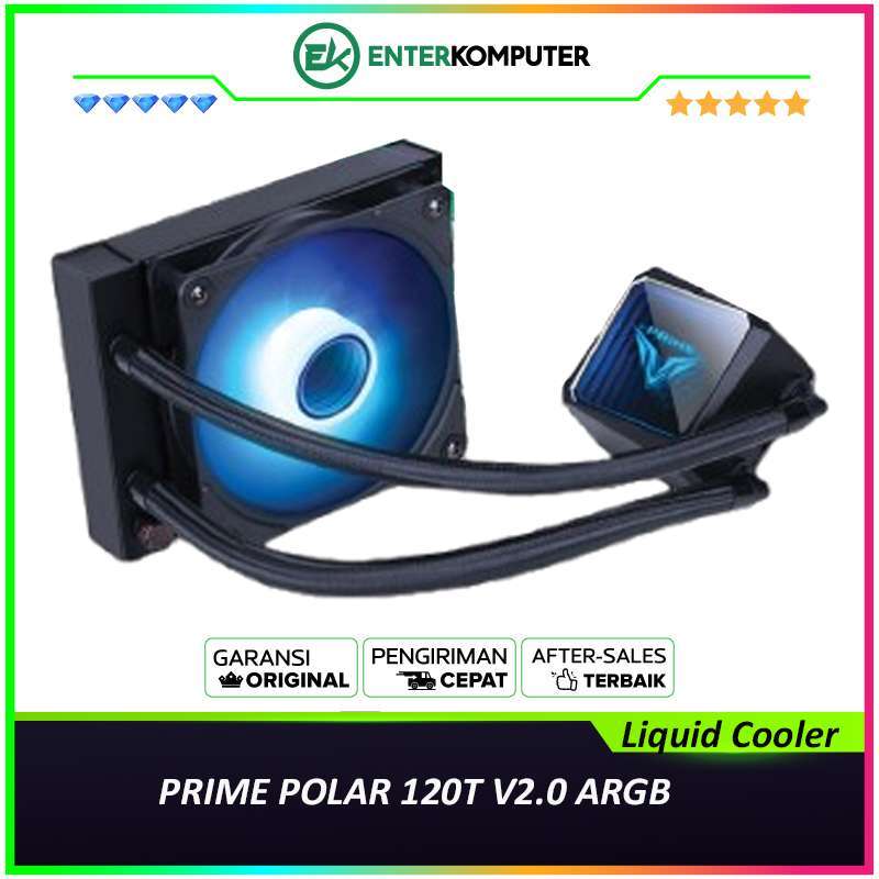 Promo Prime Polar 120t V2.0 Argb Liquid Cooler With Rainbow Effect Pump ...