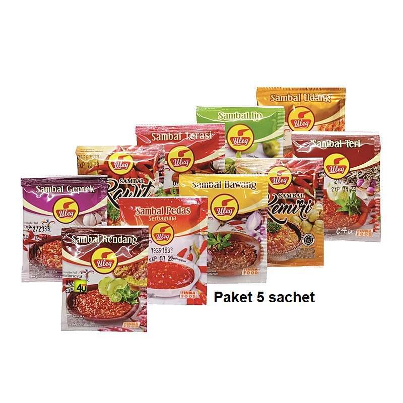 Promo Uleg - Sambal Nusantara - Paket 5 Sachet - S Terasi Diskon 18% Di ...