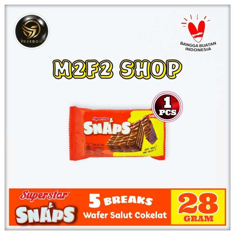 Promo Wafer Superstar Snaps Chocolate - 28 Gr (kemasan Satuan) Diskon ...