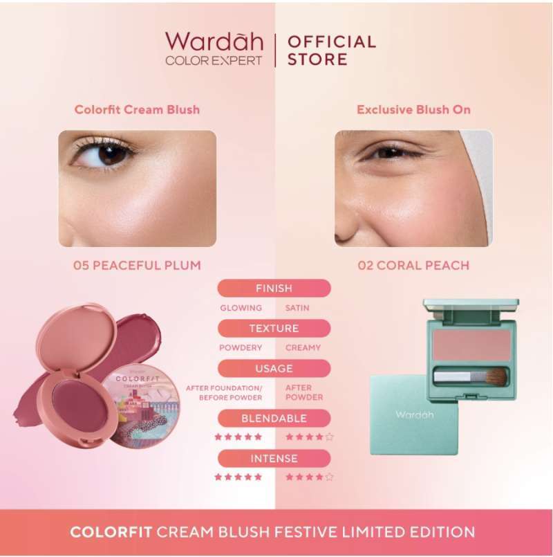 Promo Wardah Colorfit Cream Blush - Formula Ringan Dan Teksturnya ...