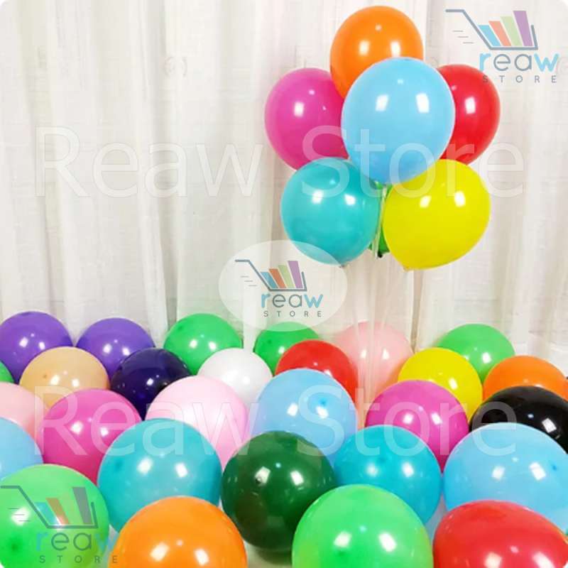 Jual Balon Latex Doff Aneka Warna Per Pack - Hitam Di Seller Reaw Store ...