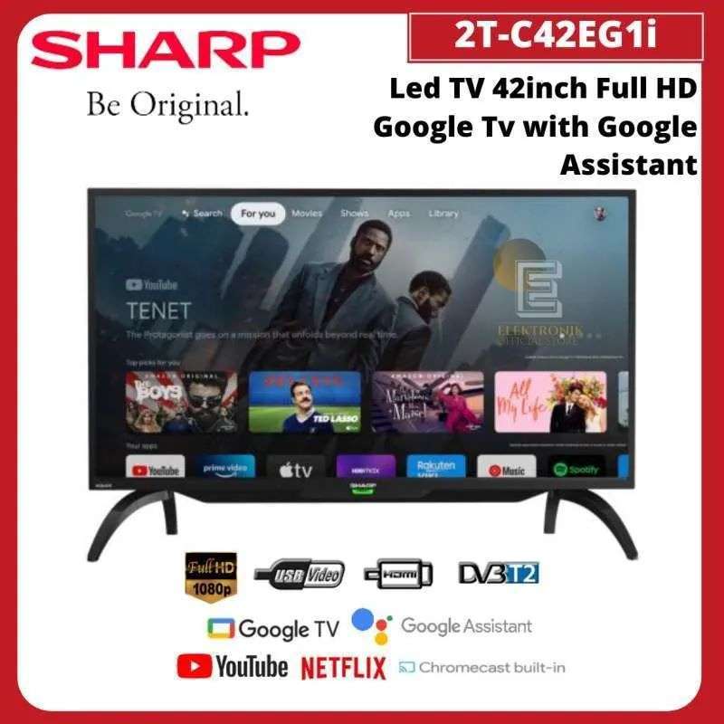 Jual LED TV Sharp Smart Google TV Digital 42 2T-C42EG1i Khusus Bandung ...