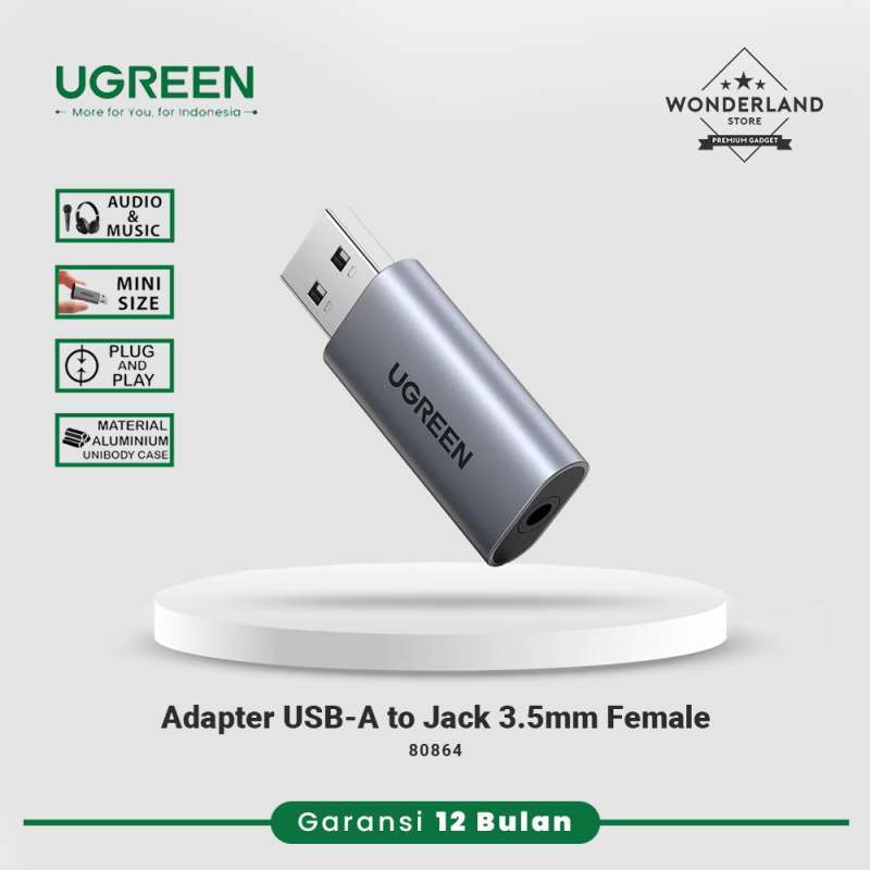 Promo Ugreen Audio Adapter Usb-a 2.0 To Jack 3.5mm Female Soundcard ...